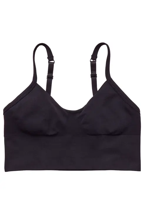 YELLOWBERRY Lola Seamless Crop Bra - Black