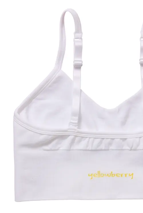 YELLOWBERRY Lola Seamless Crop Bra - Snowflake