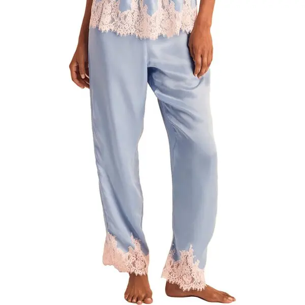 ADORE ME Vegan Pajama Atelier Collection Silk Pant - Medium Blue