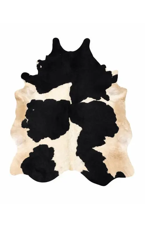 RHACAM Eco Hides Rh Rugs Audrey Cowhides Rug 7'1" × 6'2" - Black And White