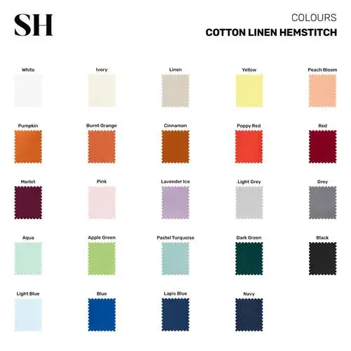 Solino Home Cotton Hemstitch Cocktail Napkins Set Of 12, 6 X 6 Inch For Dining Table - Linen