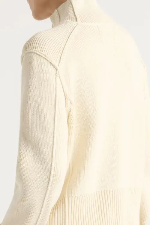 Modern Citizen Button Mock-neck Knit Cardigan