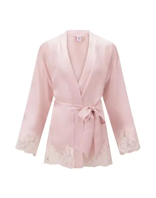 ADORE ME Vegan Atelier Collection Silk Robe - Light Pink