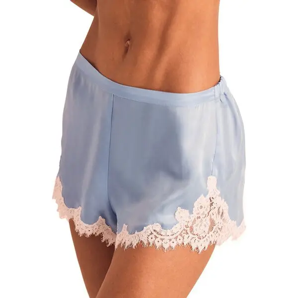 ADORE ME Vegan Pajama Atelier Collection Silk Short - Medium Blue