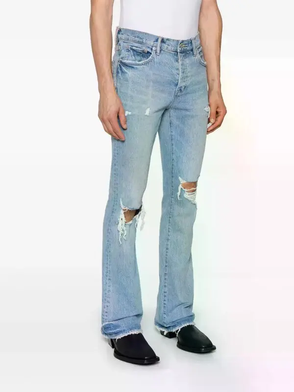 PURPLE BRAND Logo-patch Flared Jeans