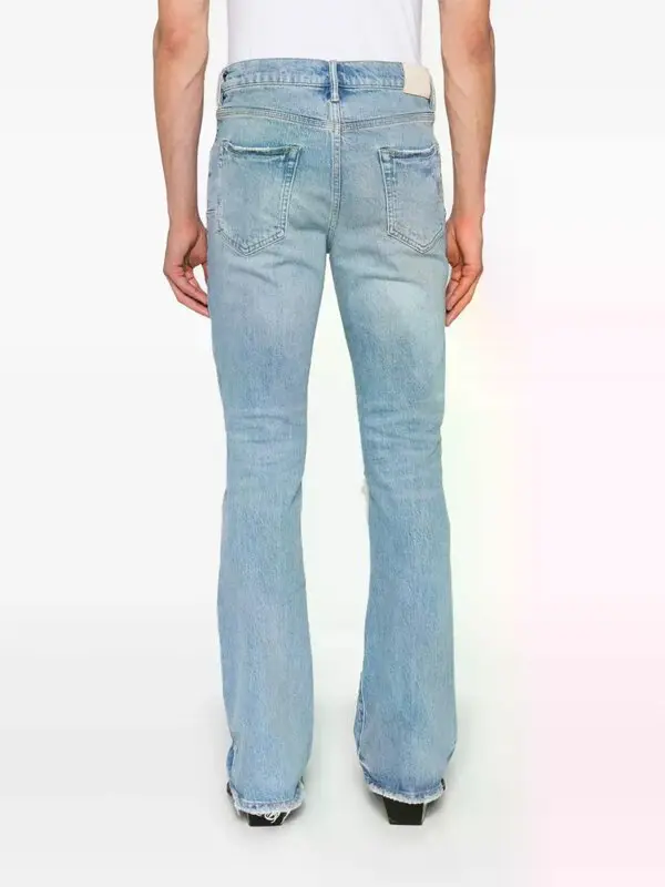 PURPLE BRAND Logo-patch Flared Jeans