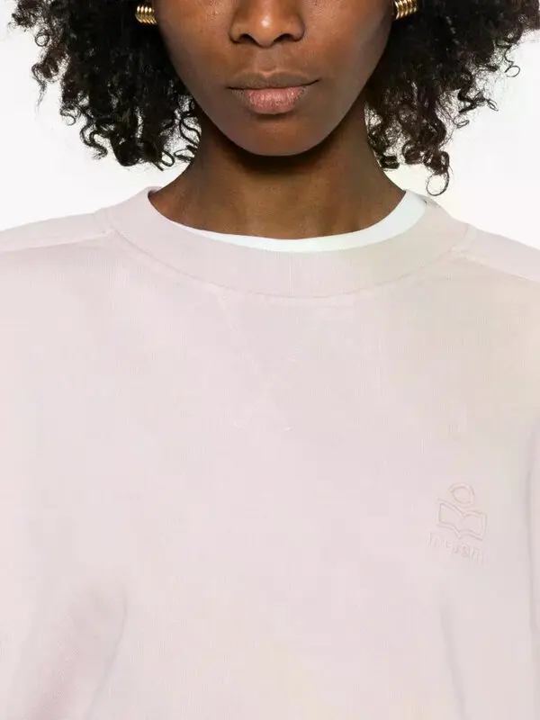 MARANT ETOILE Embroidered Crewneck Sweatshirt - Pink