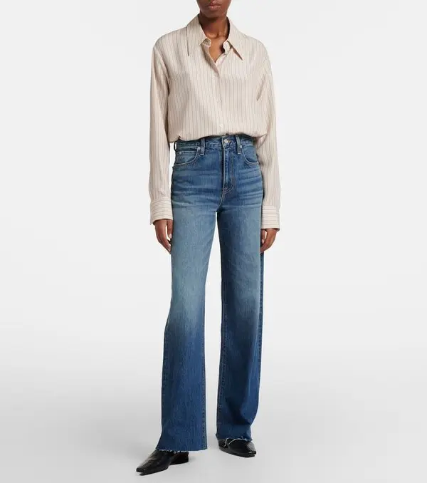 SLVRLAKE Grace Faded Wide-leg Jeans - Blue