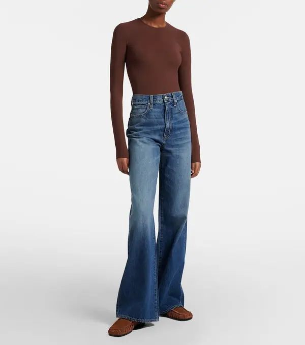 SLVRLAKE Eva Faded Wide-leg Jeans - Blue