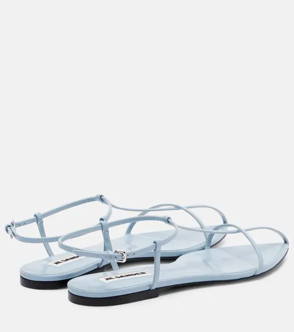 JIL SANDER Cage Leather Sandals