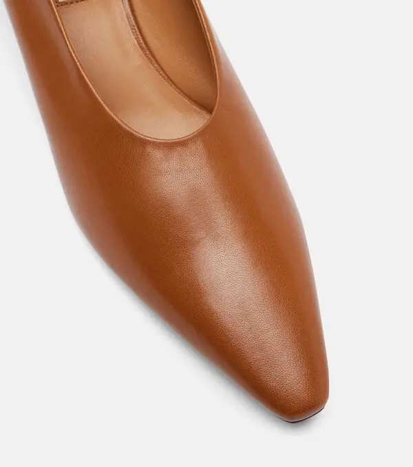 JIL SANDER Ring Leather Pumps - Brown