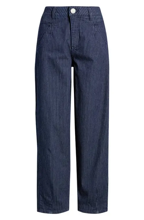 Wit & Wisdom Stripe Skyrise Ankle Barrel Jeans