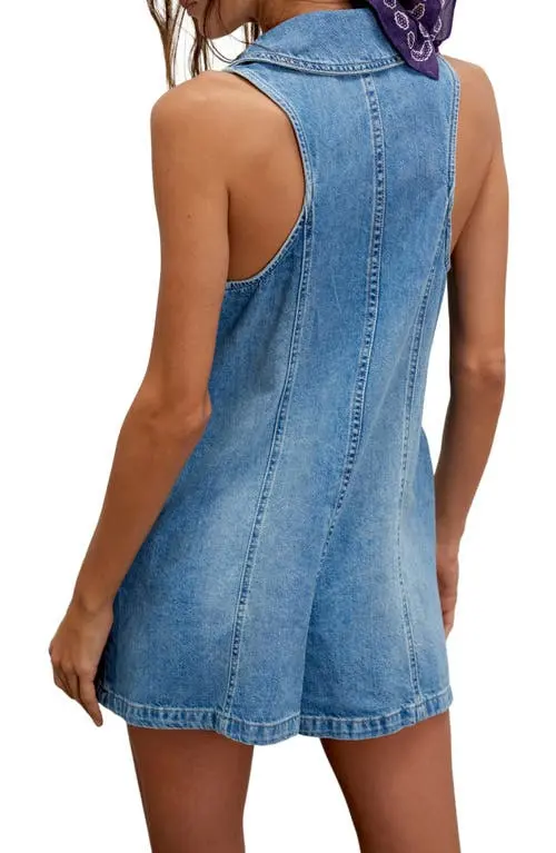 Free People Dover Denim Romper
