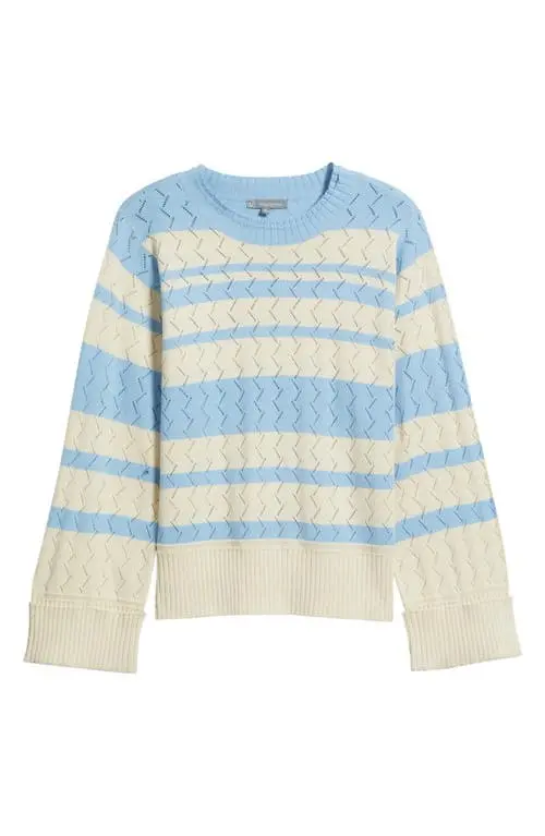 Wit & Wisdom Pointelle Stripe Sweater