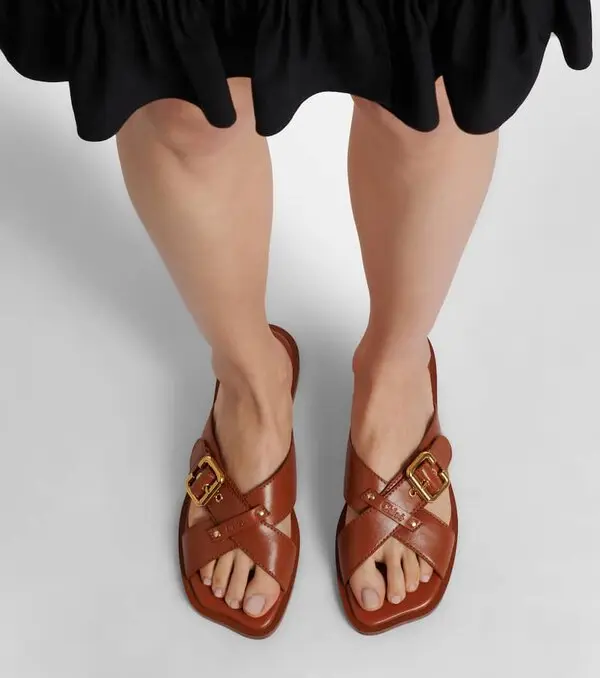 Chloé Leather Slides