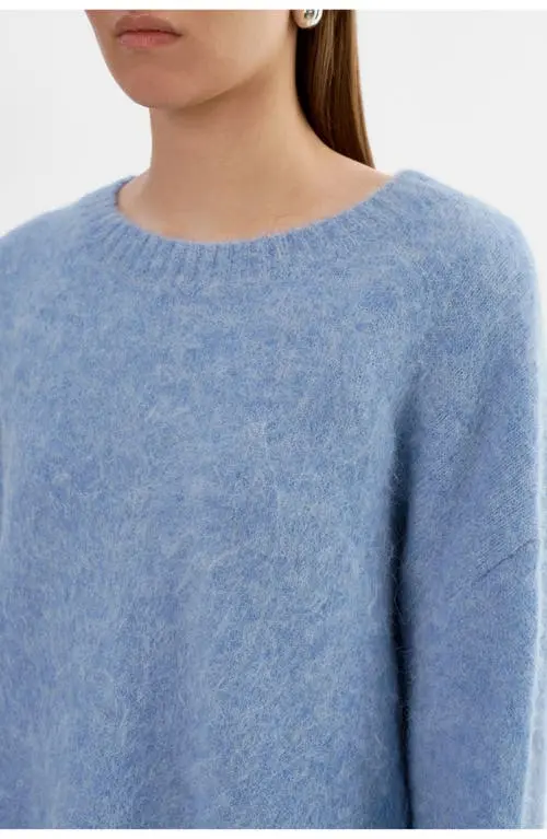 LAMARQUE Vera Boxy Wool Sweater - Heather Blue