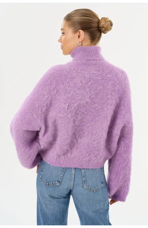 LAMARQUE Wool Turtleneck Sweater - Lavender Mauve