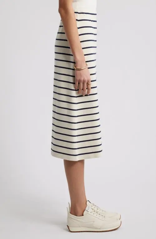 Caslon Striped Knit Midi Skirt