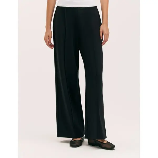 FINERY LONDON Caryl Ponte Jersey Wide Leg Trousers