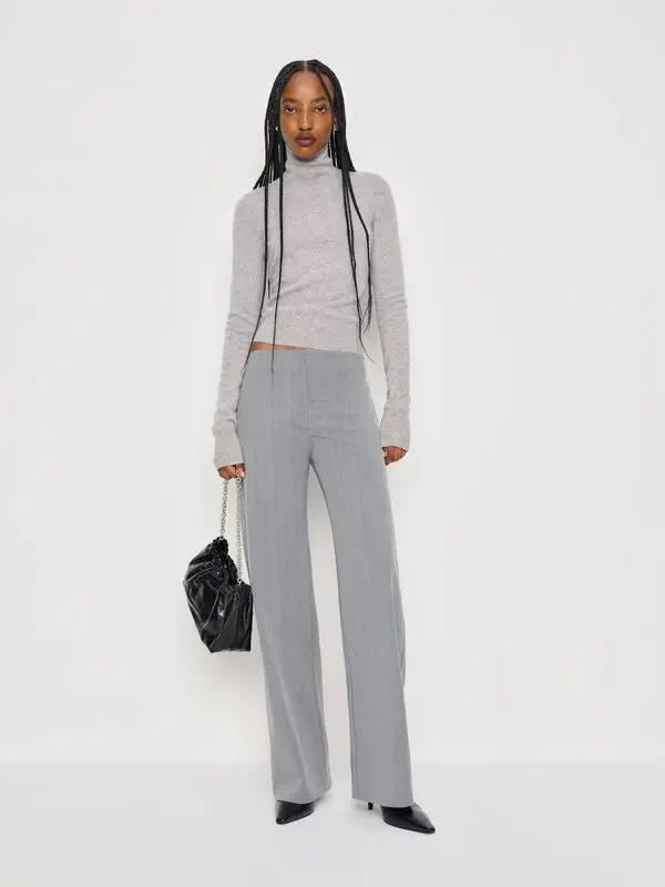 REFORMATION Vida Low Rise Pant - Grey