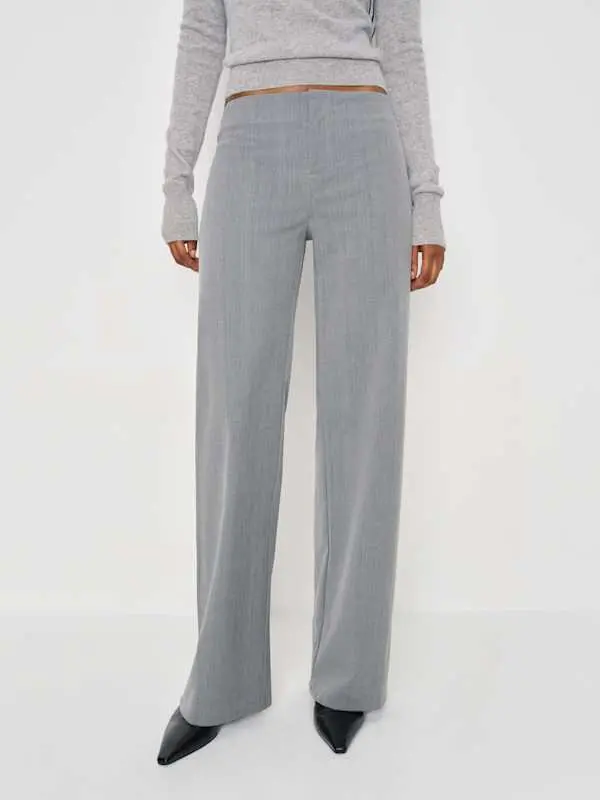 REFORMATION Vida Low Rise Pant - Grey