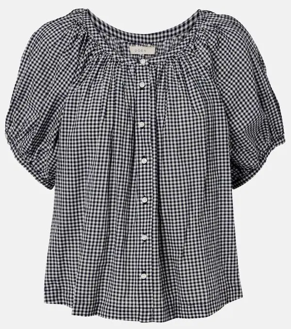 DÔEN June Gingham Cotton Shirt