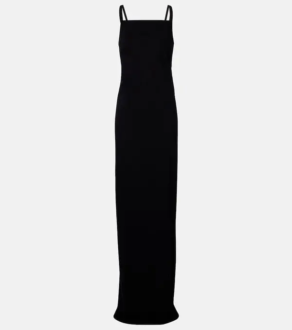 Rick Owens Temple Layered Cotton Jersey Maxi Dress - Black
