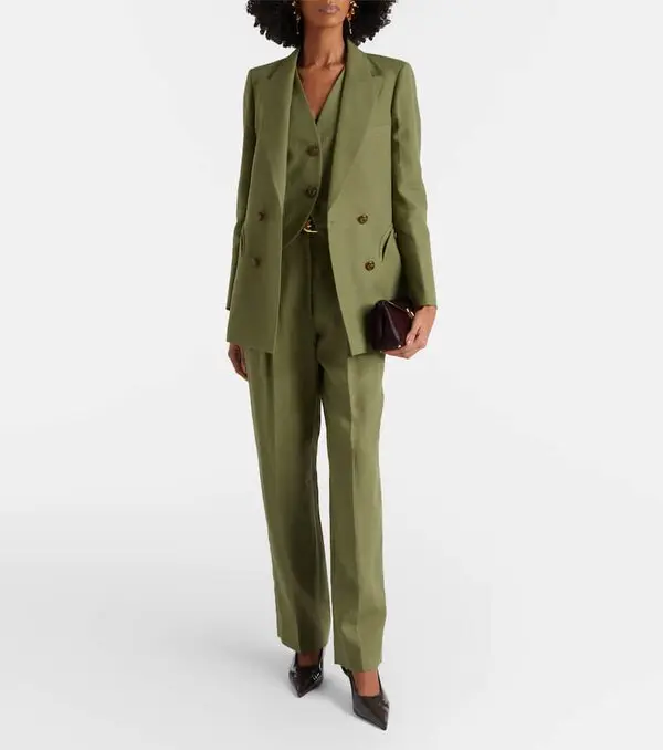 BLAZÉ MILANO Midday Sun Linen Blazer - Green