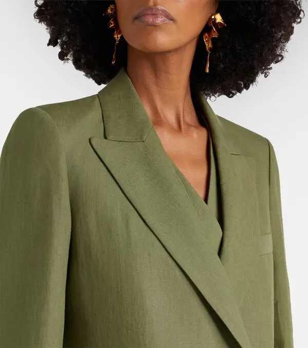BLAZÉ MILANO Midday Sun Linen Blazer - Green