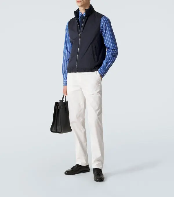 SLOWEAR Striped Cotton Shirt - Blue