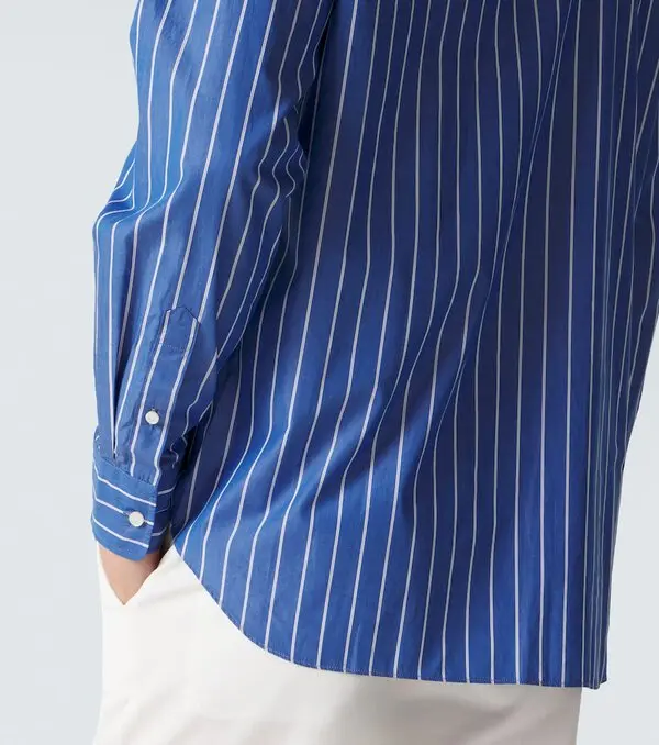 SLOWEAR Striped Cotton Shirt - Blue