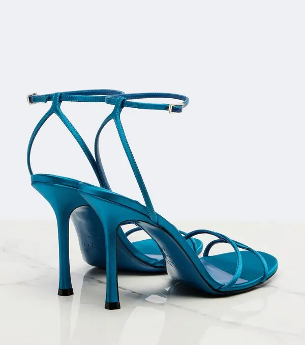 JIMMY CHOO 1998 Leo Satin Sandals - Blue