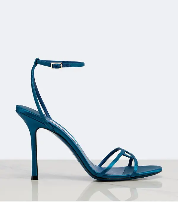 JIMMY CHOO 1998 Leo Satin Sandals - Blue