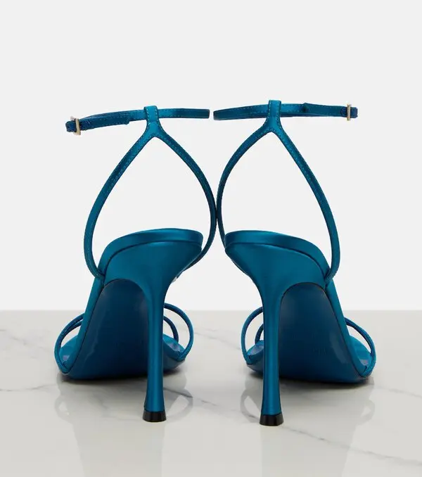 JIMMY CHOO 1998 Leo Satin Sandals - Blue