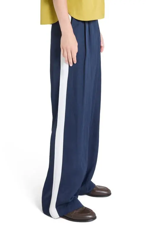 TWP Sulli Side Stripe Pants - Midnight/bone