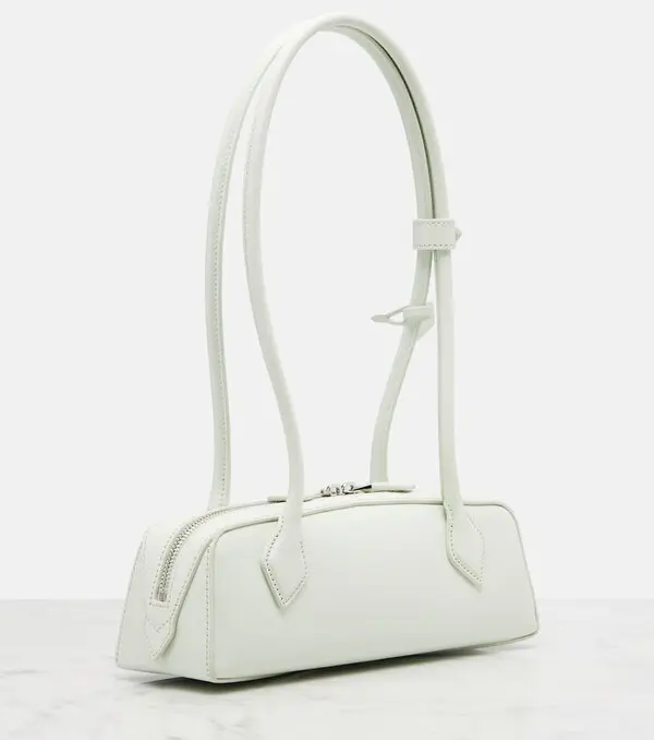 Alaïa Le Teckel Small Leather Shoulder Bag - White
