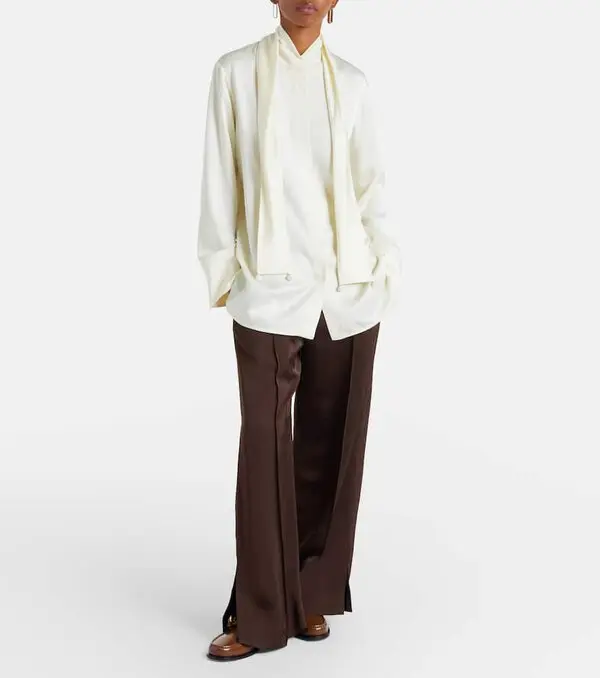 JIL SANDER Wide-leg Viscose Pants