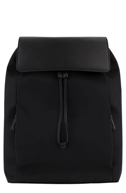 Vince Drayton Leather & Nylon Flap Backpack
