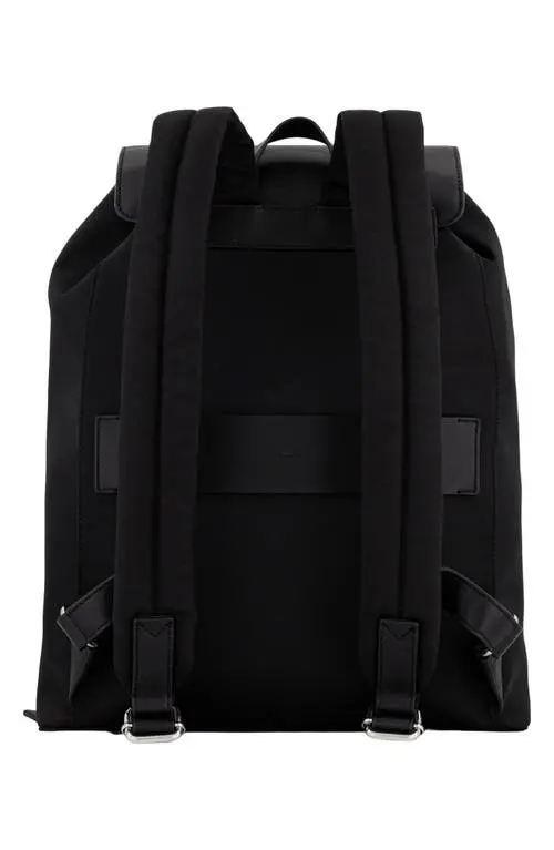 Vince Drayton Leather & Nylon Flap Backpack