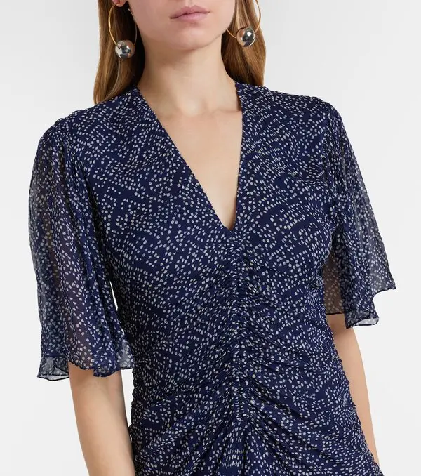 MARANT ETOILE Vivienne Printed Muslin Minidress - Blue