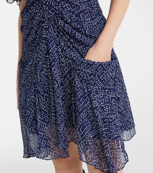 MARANT ETOILE Vivienne Printed Muslin Minidress - Blue