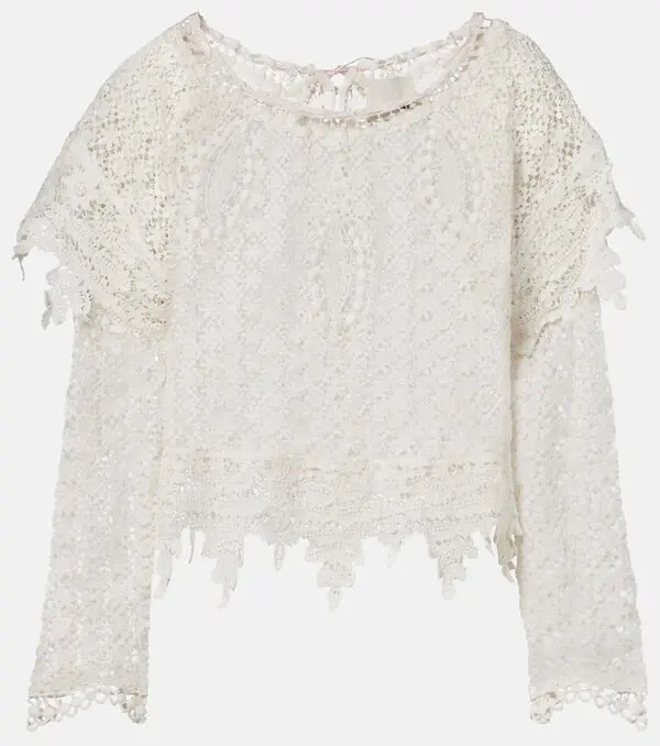 Isabel Marant Hyliana Lace Top - White