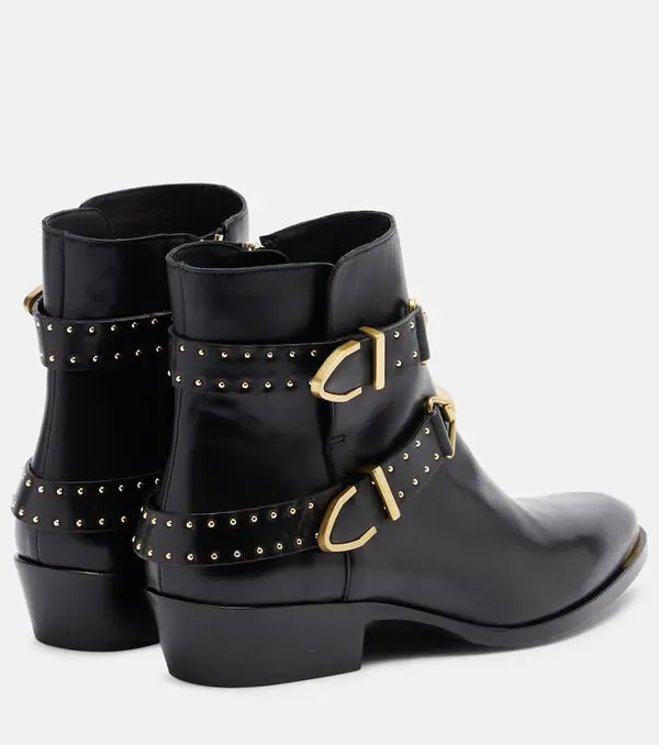 Isabel Marant Étoile Zalya Studded Leather Ankle Boots
