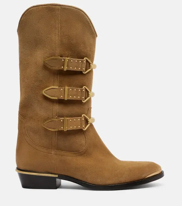 Isabel Marant Étoile Mexia 35 Suede Cowboy Boots - Brown