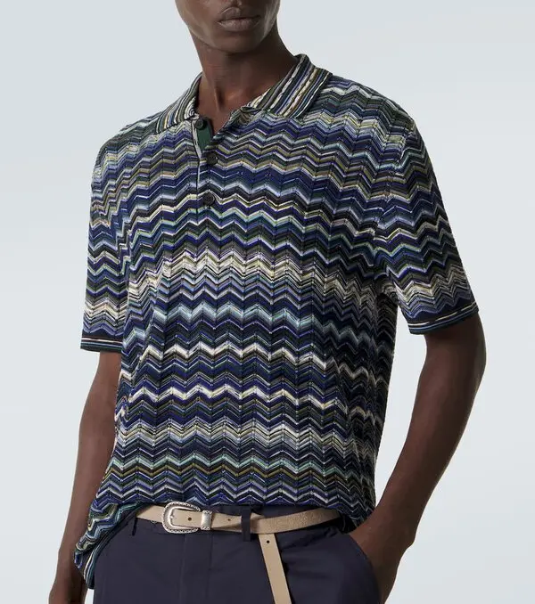Missoni Zigzag Cotton Polo Shirt