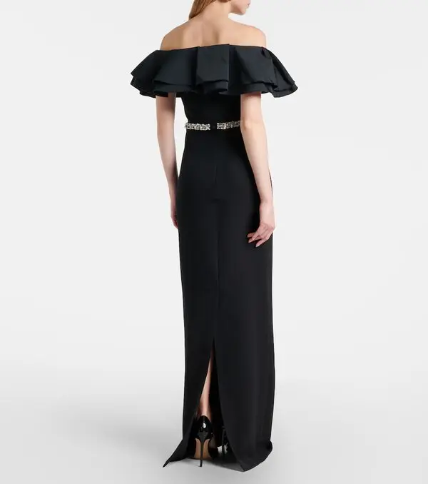 Safiyaa Ryan Crystal-embellished Gown - Black