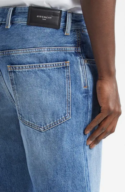 Givenchy Couture Seam Straight Leg Jeans - Medium Blue
