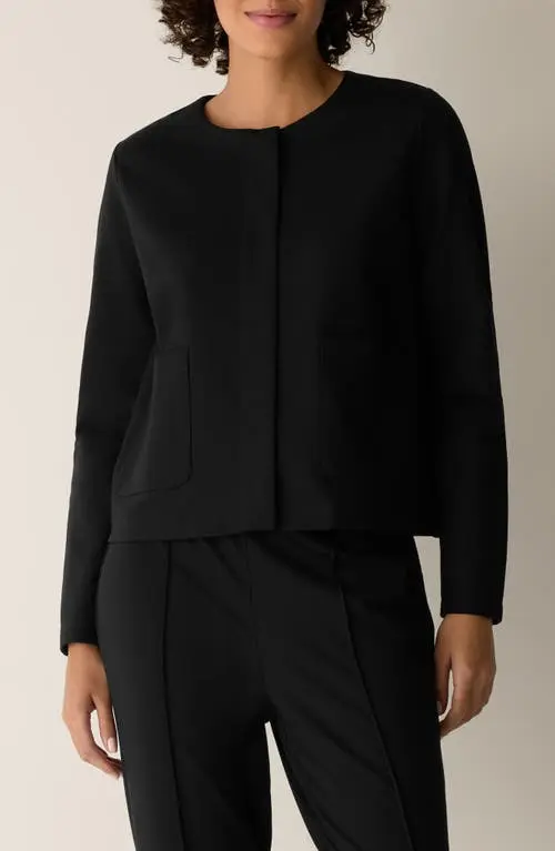 Eileen Fisher Double Knit Jacket - Black