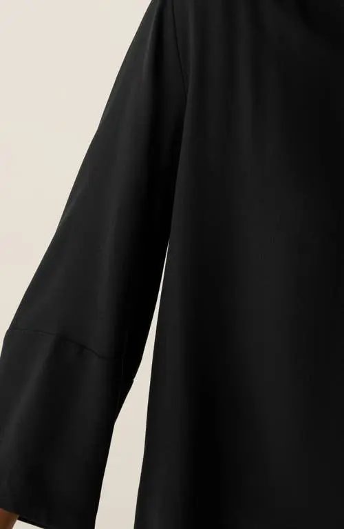 Eileen Fisher Lantern Sleeve Silk Top