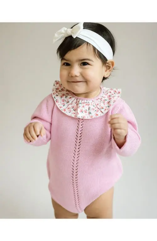 CUCLIE Colette Knit Bubble Romper - Pink
